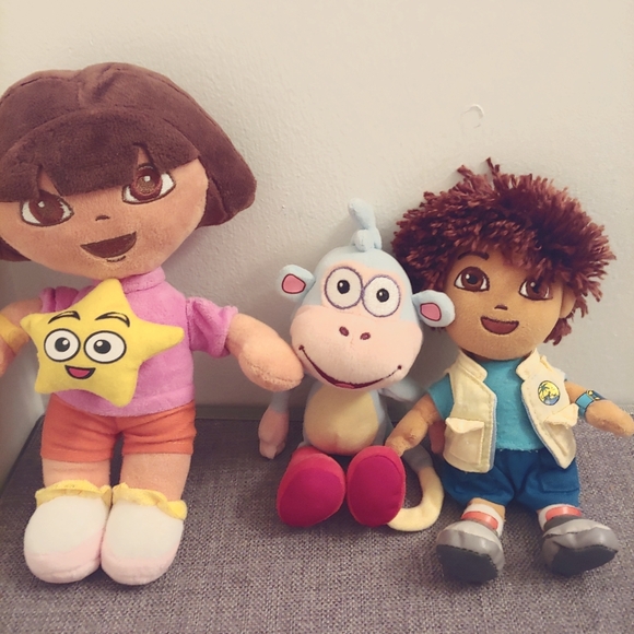 Toys | Dora The Explorer Set Plush Dolls Toys Diego Boots Stuffed ...
